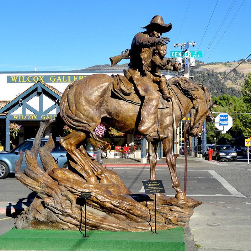 famous outdoor art decor casting life size Western bronze cowboy statue ...