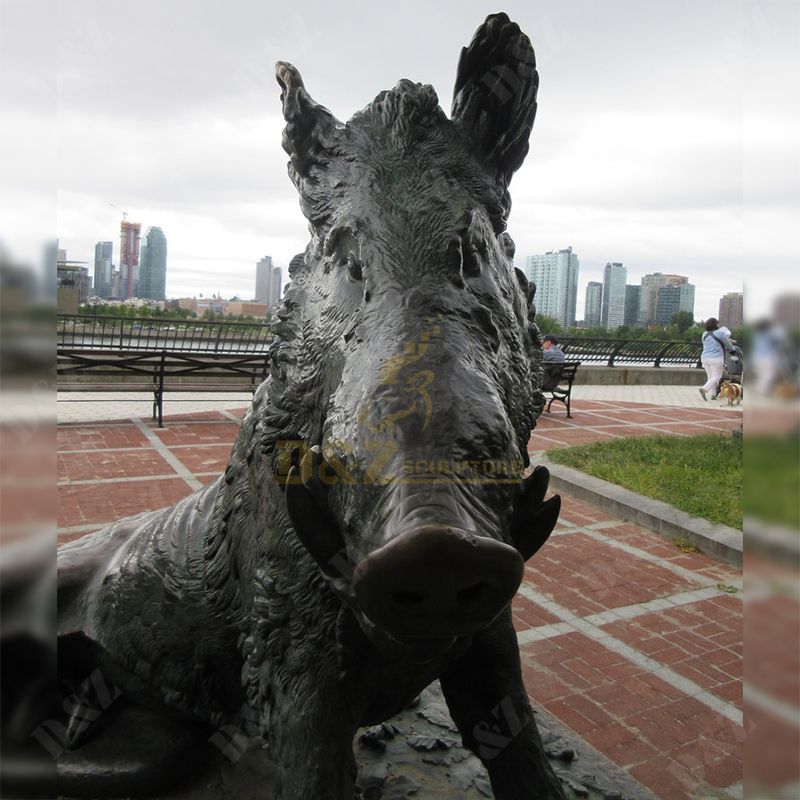 Popular Design Metal Animal Statue Bronze Wild Boar Sculpture