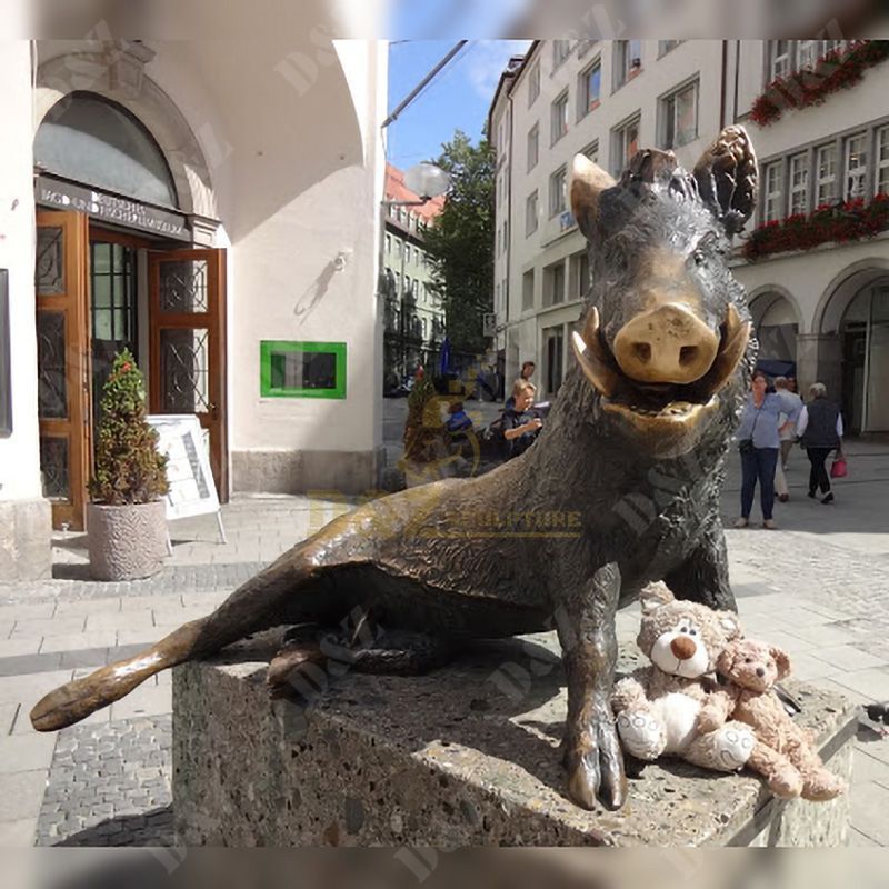 New Design Copper Garden Statues Wild Boar Statue For Hot Sale