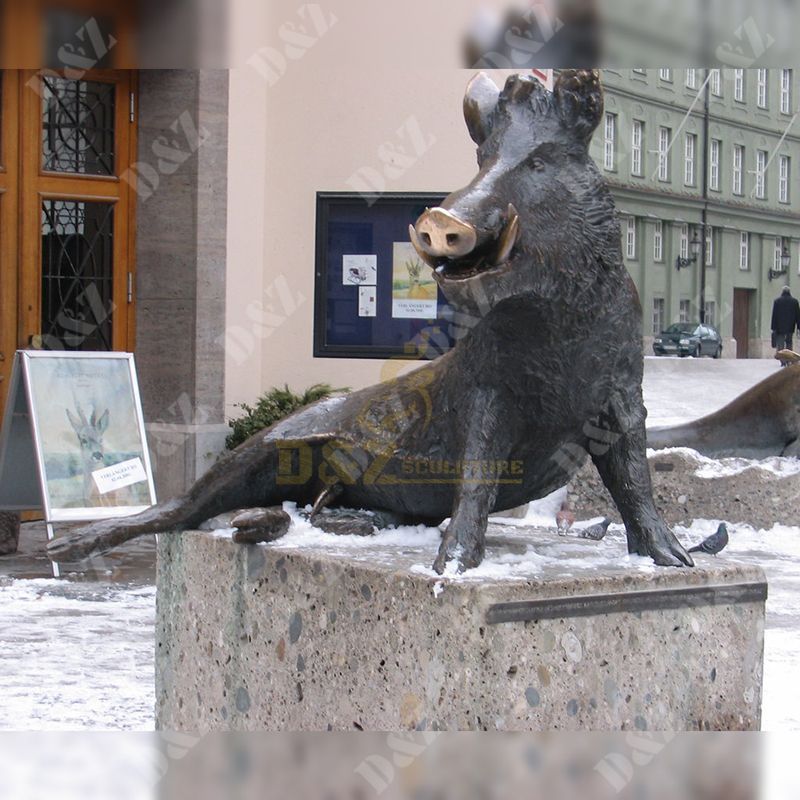 New Design Copper Garden Statues Wild Boar Statue For Hot Sale
