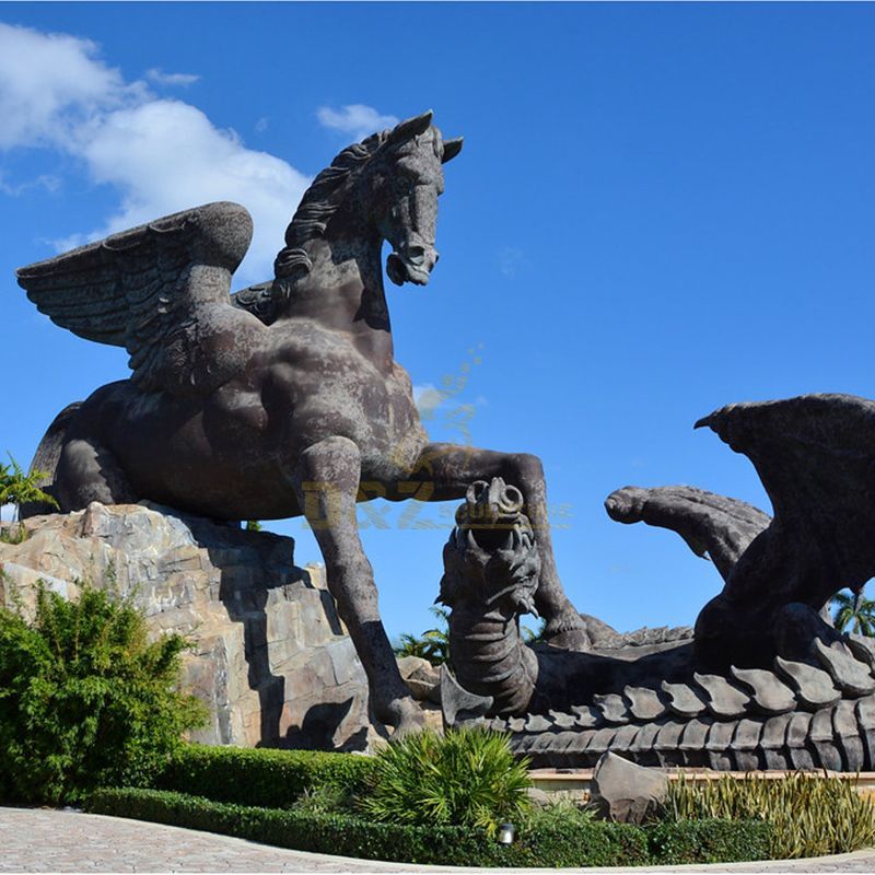 Gulfstream park pegasus and dragon statue Florida Wholesaler bronze ...