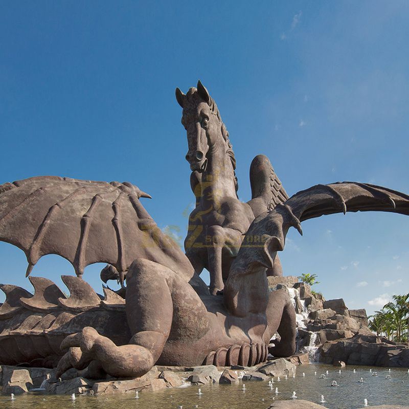 Gulfstream park pegasus and dragon statue Florida Wholesaler bronze ...