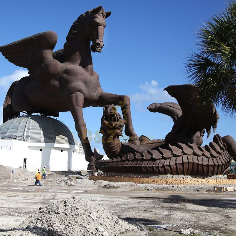 Gulfstream park pegasus and dragon statue Florida Wholesaler bronze ...