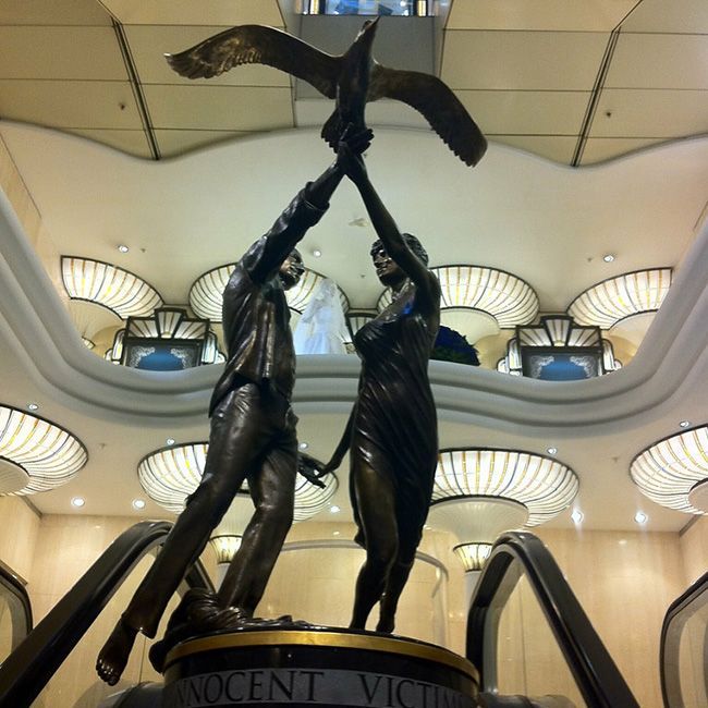 Princess Diana and Dodi Fayed Harrods innocent victims statue