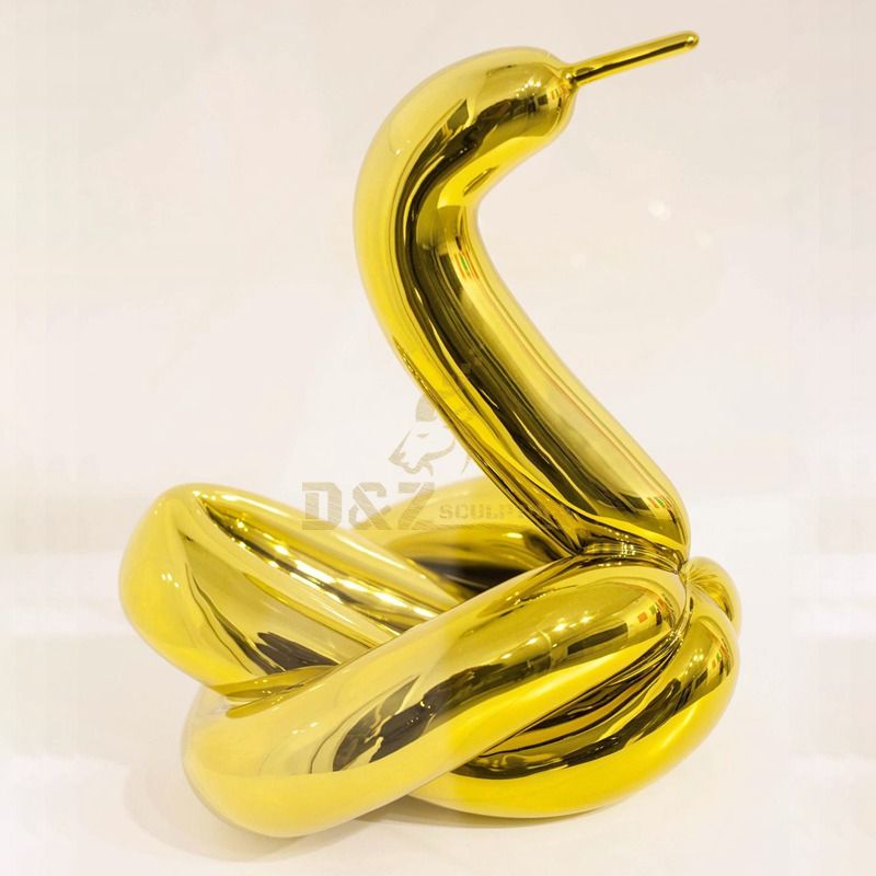 Famous high polished stainless steel balloon duck sculpture for sale