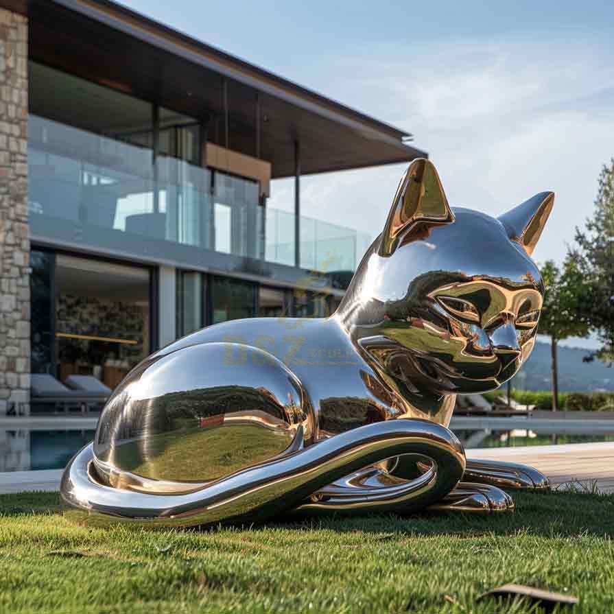 Large Abstract Outdoor Metal Sleeping Cat Sculpture For Sale DZ 479 Large Abstract Outdoor Metal Sleeping Cat Sculpture For Sale DZ 479